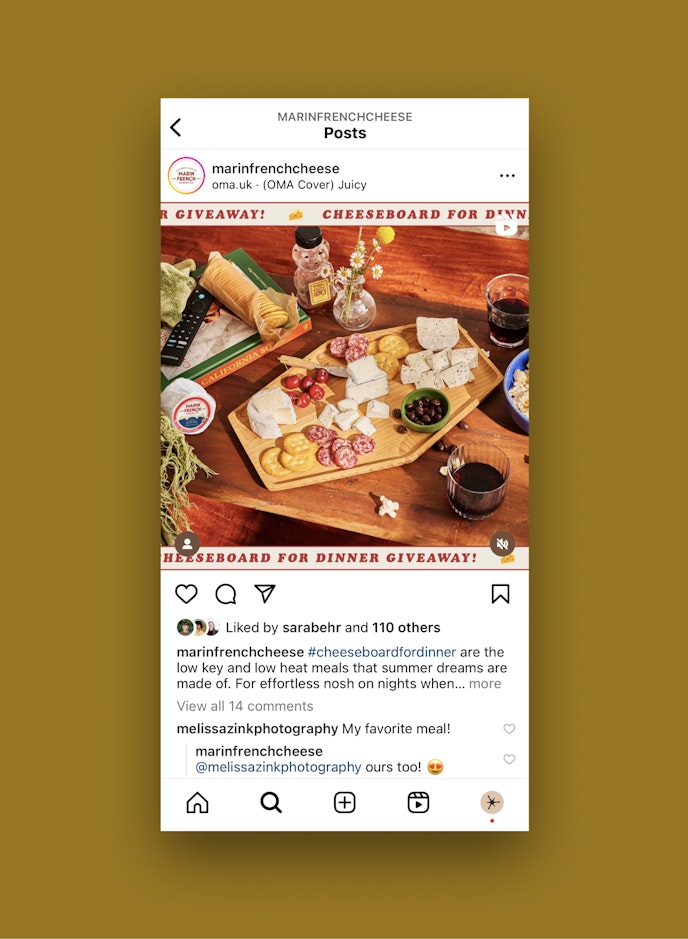 Marin French Cheese Co. Cheeseboard Campaign | Active Ingredients