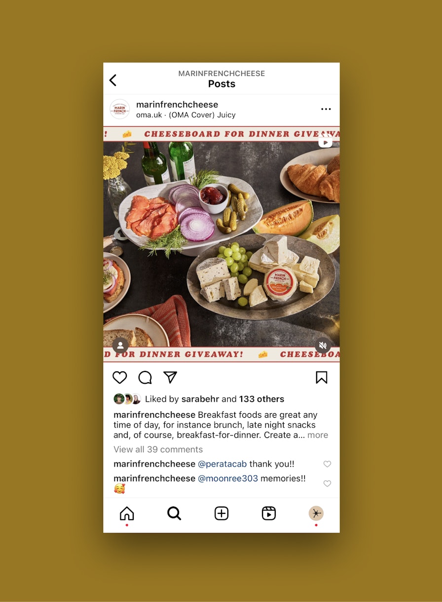 Marin French Cheese Co. Cheeseboard Campaign | Active Ingredients